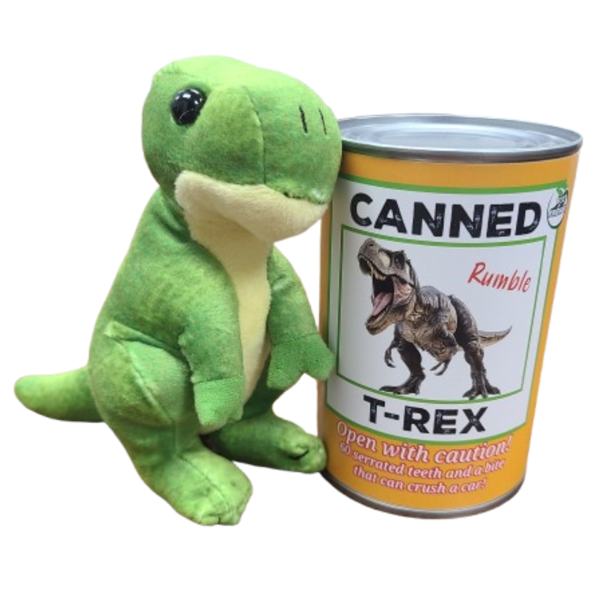 Rumble the Canned T-Rex Dinosaur Plush w/Funny Jokes – Saltwater Boys